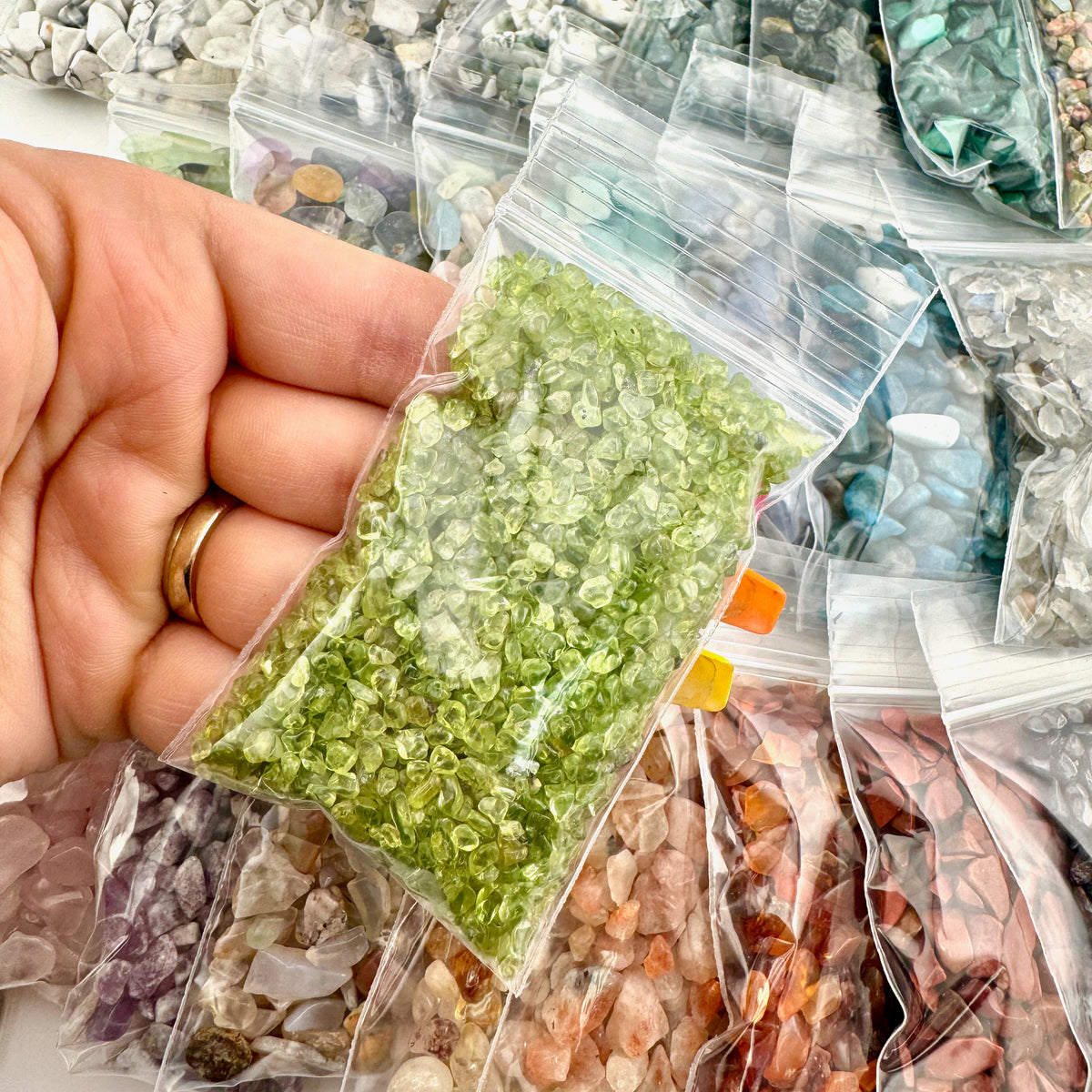 Baggy of Gemstone Crystal Chips, Natural Crystal Chips, Gemstone Chips ...
