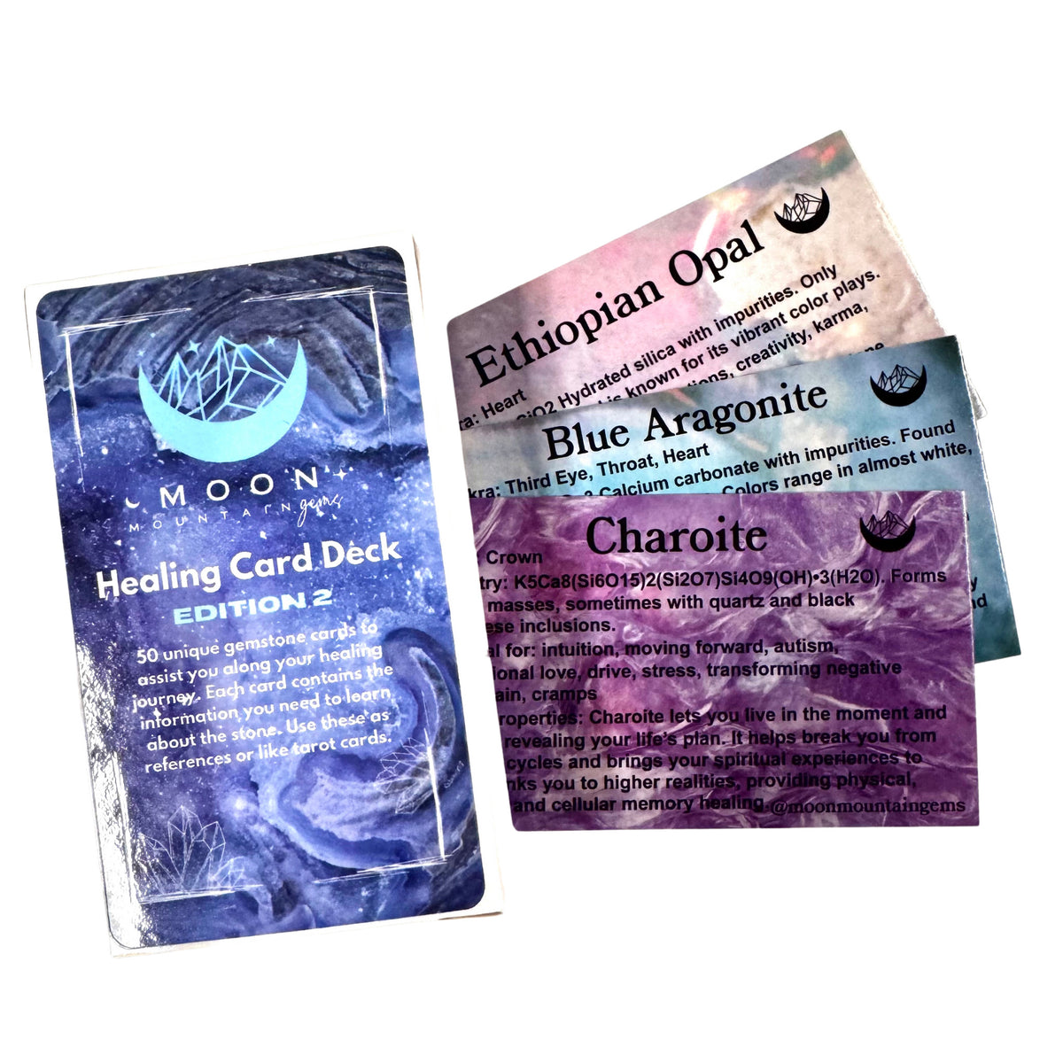 Crystal Card Deck, Edition1-6, Gemstone Identification Cards, Crystal ...