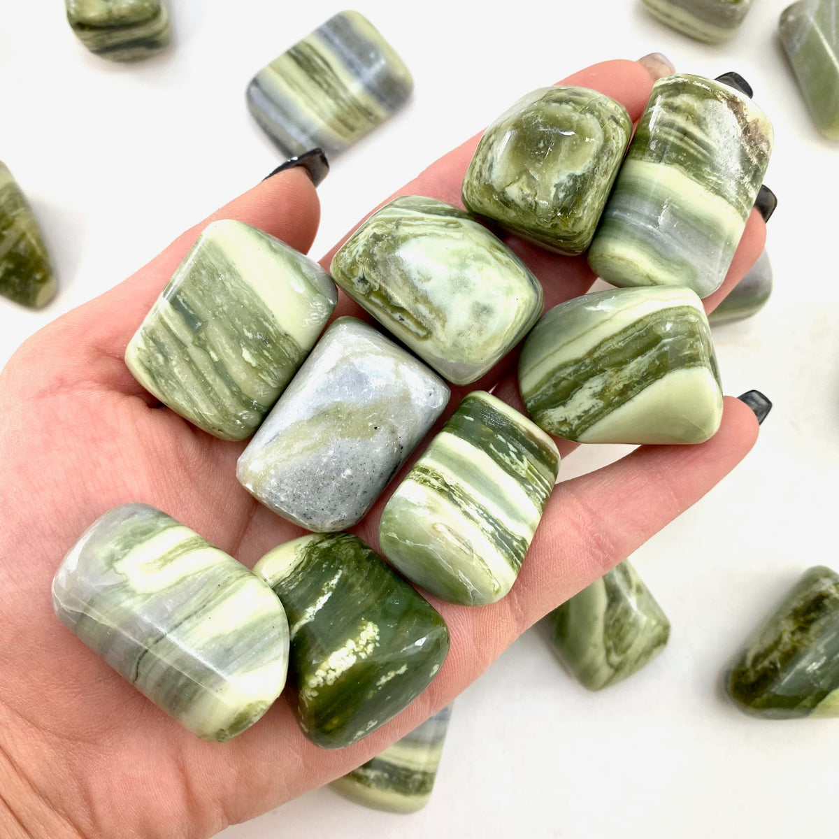 Infinite Serpentine, Serpentine Tumble, Infinite Tumbled Stone, Serpen ...